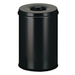 Manutan Fire-Resistant Bin - 20 L - Black, Quantity: cada uno | Fisher ...