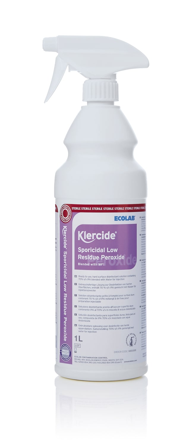 Ecolab Klercide Sporicidal Low Residue Peroxide Blended with WFI Spray ...