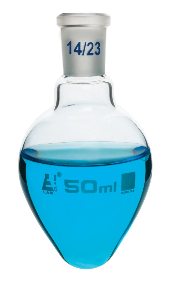 Eisco Glass Pear Shaped Boiling Flasks, Short Neck:Flasks:Boiling ...