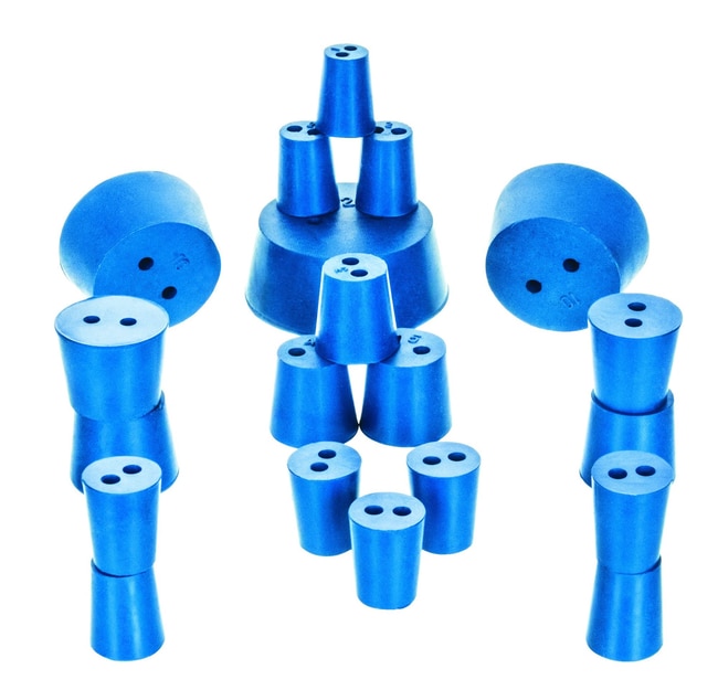 Eisco 2 Hole Neoprene Stoppers:Stoppers and Closures:Stoppers | Fisher ...