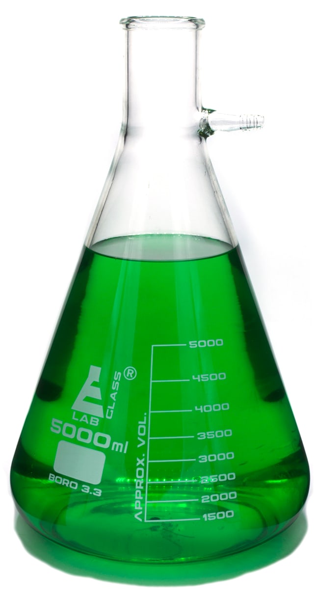 EiscoConical Filtering Flask with Integral Side Arm Capacity, Metric ...
