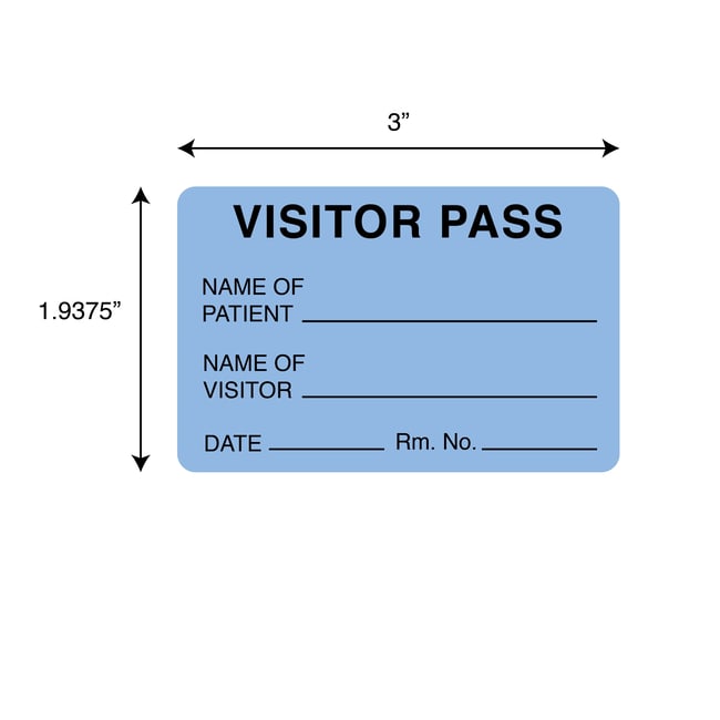 Fisherbrand Visitor Pass Label Blue:Facility Safety and Maintenance ...