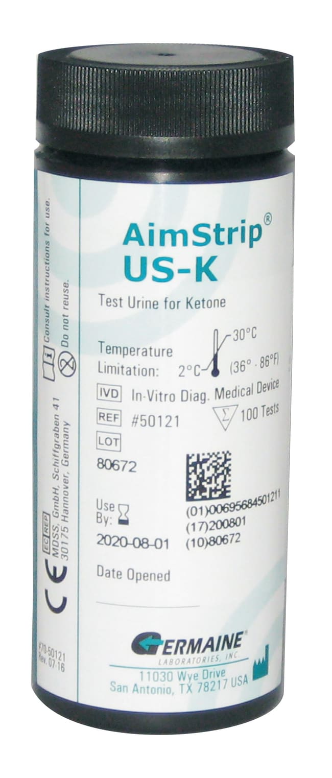 Germaine Laboratories AimStrip Dipstick Reagent Strips Ketone | Buy ...