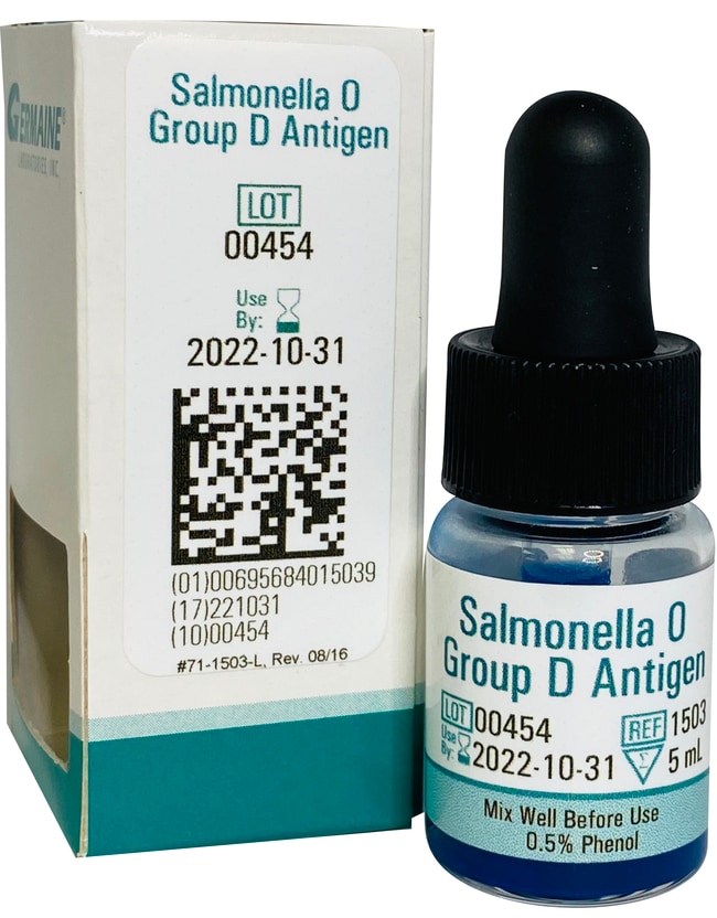 Germaine Laboratories Febrile Antigens For Salmonella O:Microbial ...