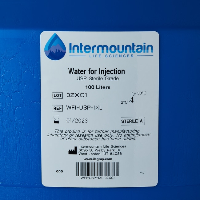 Water for Injection, USP, Sterile Grade, Intermountain | Fisher Scientific