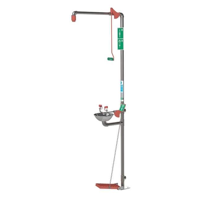 Hughes Unheated Emergency Safety Shower with Eye/Face Wash Safety ...