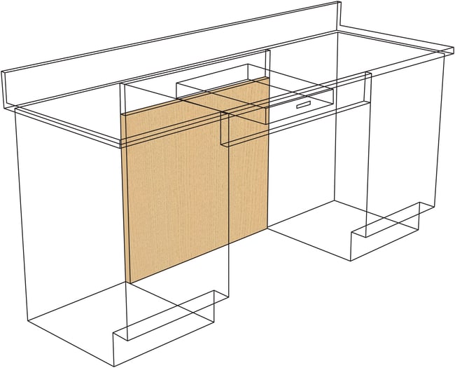 FisherbrandSitting Height Wood Knee Space Panels for use with Drawer ...