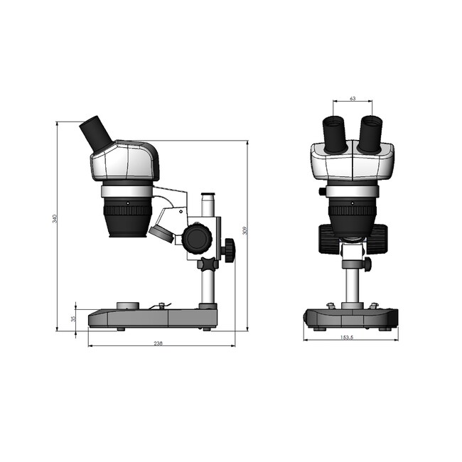 Fisher Science Education High School Series Stereo Microscope 2x/4x obj ...
