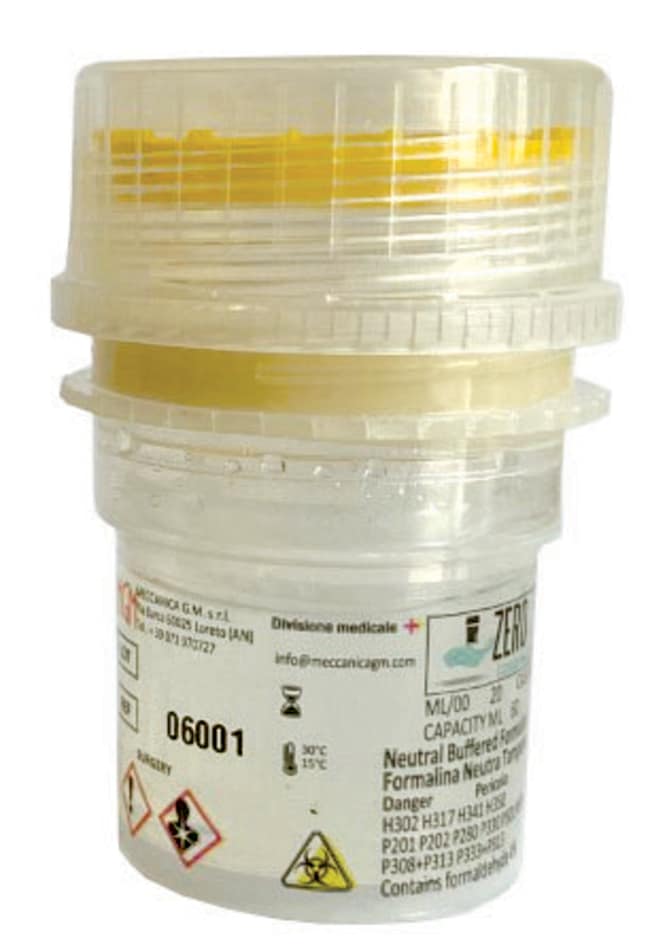 Meccanica GM Prefilled 60 mL Formalin Container Pink:Clinical Specimen ...