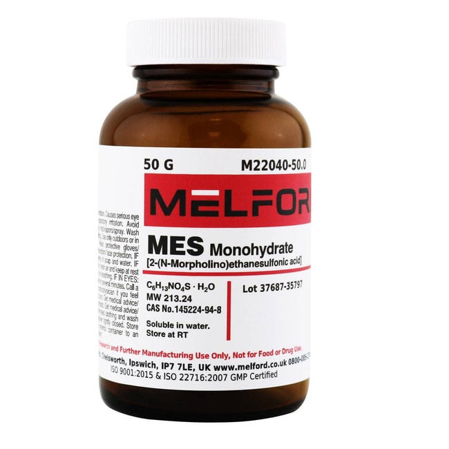 Melford MES Monohydrate 50 g | Buy Online | Melford | Fisher Scientific