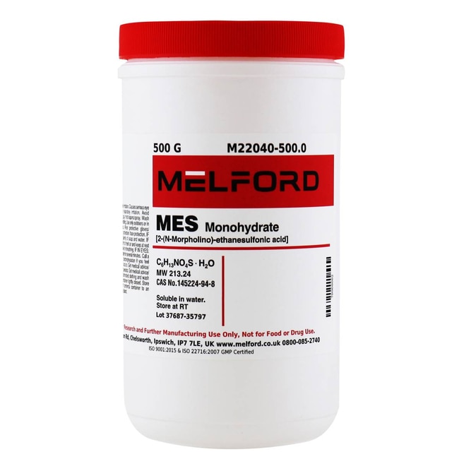 Melford MES Monohydrat 500 g | Buy Online | Melford | Fisher Scientific