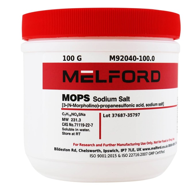 Melford MOPS, Sodium Salt 100 g | Buy Online | Melford | Fisher Scientific