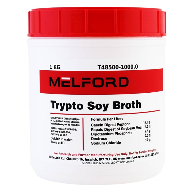 Melford Trypto Soy Broth 1 kg:Microbiological Media and Media Additives ...