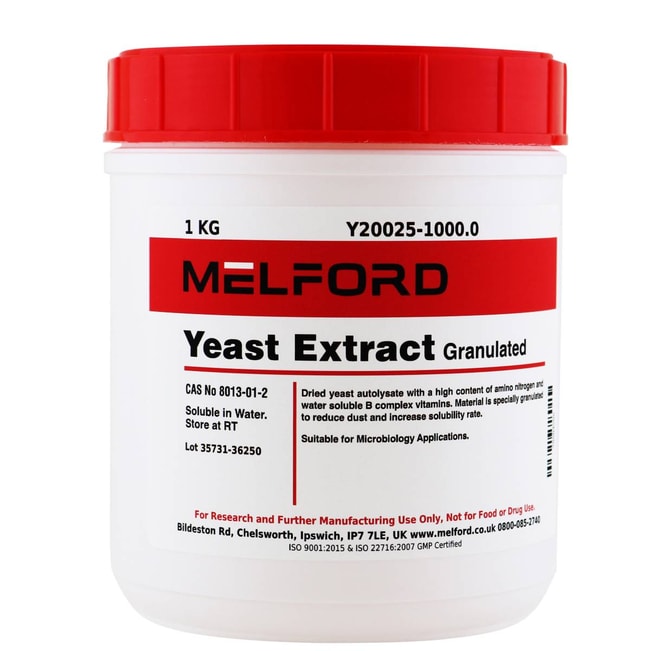 Melford Yeast Extract, Granulated 1 kg:Medios y aditivos para medios ...