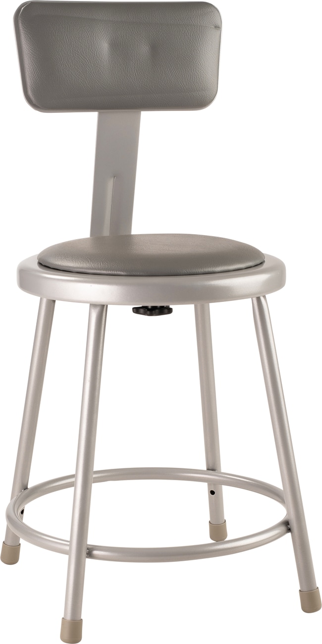 National Public Seating 6400 Series Heavy-Duty Vinyl Stool Gray; Stool ...