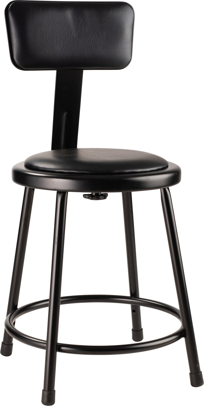 National Public Seating 6400 Series Heavy-Duty Vinyl Stool Black; Stool ...