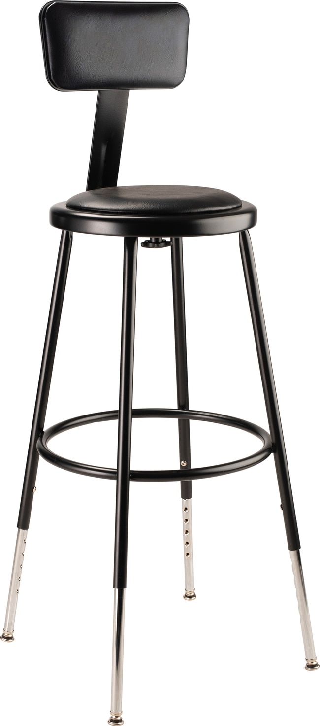 National Public Seating 6400 Series Heavy-Duty Vinyl Stool Black; Stool ...