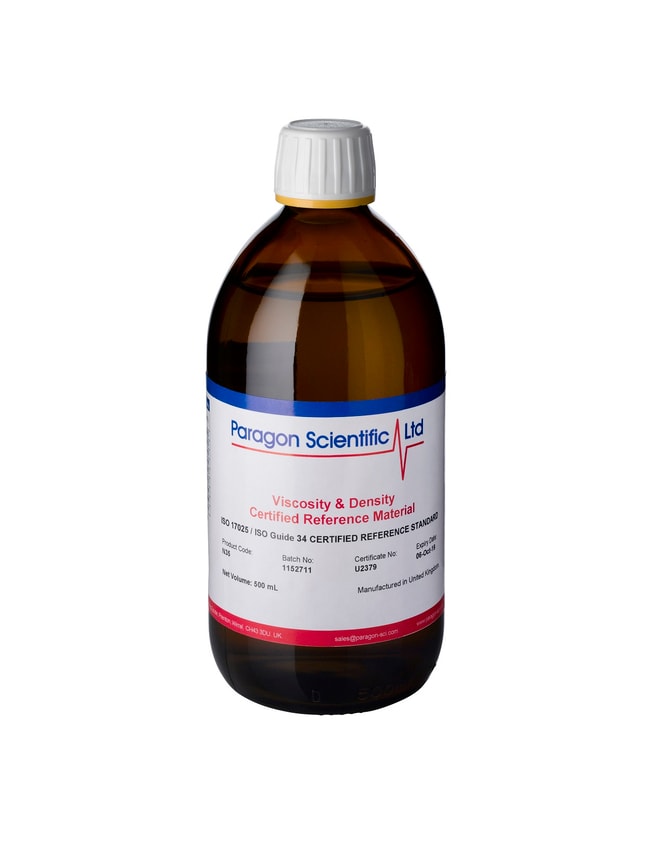 General Purpose Viscosity Standard; UKAS ISO/IEC17025 and ISO 17034 ...