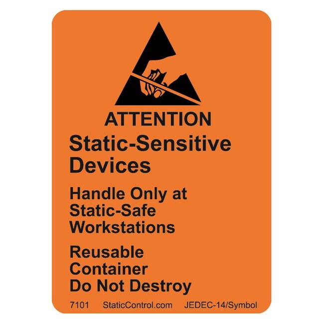SCS Reusable Caution Label - RS-471 1.8 x 2.5 in.:Facility Safety and ...