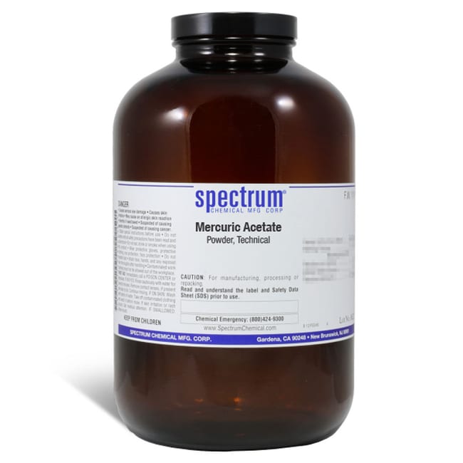 Mercuric Acetate, Powder, Technical, Spectrum Chemical, Quantity: 125 g ...