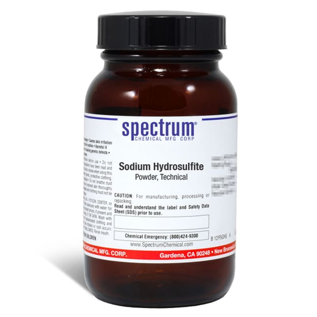 Sodium Hydrosulfite, Powder, Technical, Approx. 85%, Spectrum | Fisher ...