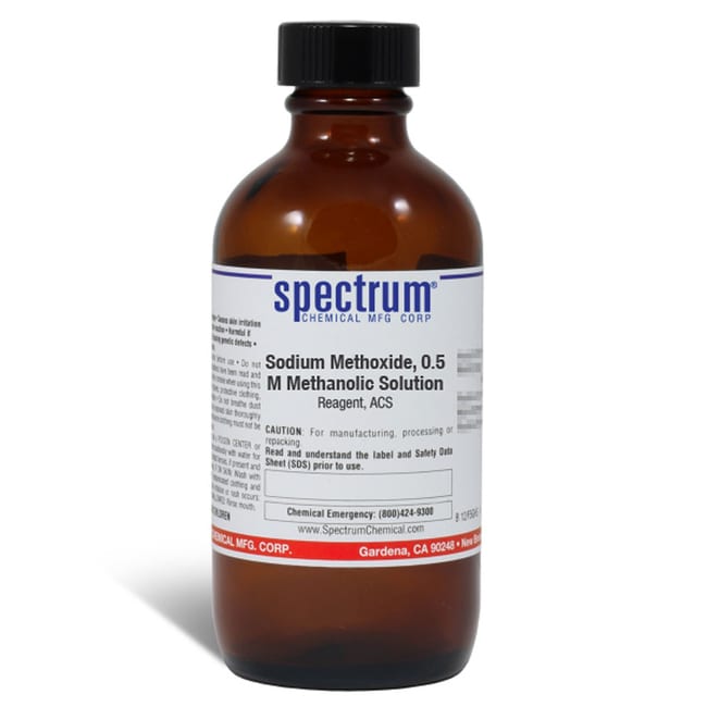Sodium Methoxide, 0.5 M Methanolic Solution, ACS, Spectrum Chemical ...