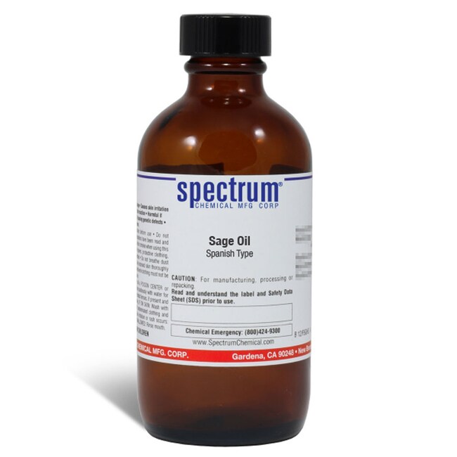 Sage Oil, Spanish Type, Spectrum Chemical, Quantity: 100 mL | Fisher ...
