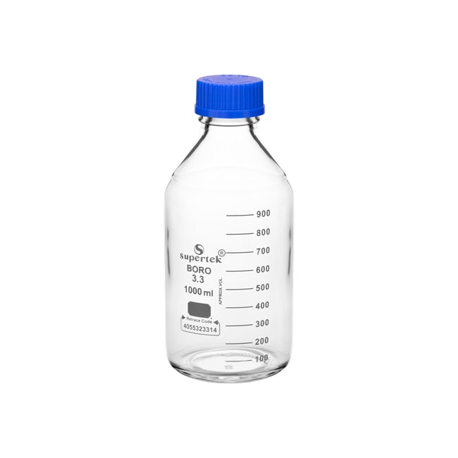 Supertek Clear Glass Graduated Reagent Bottles with Screw Caps and Drip ...
