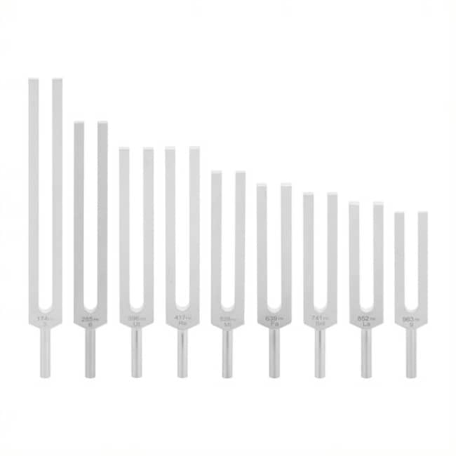 Supertek Modern Solfeggio Set of 9 Tuning Forks with Stiker Tuning Fork ...
