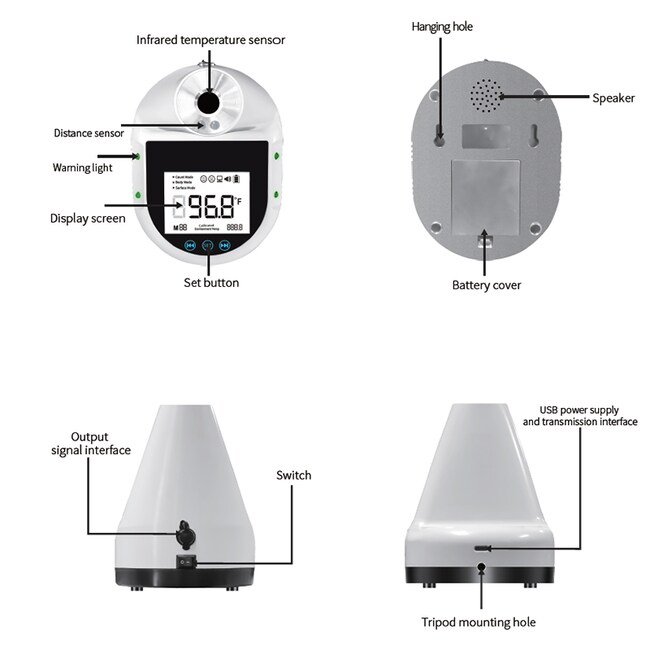 Thermco Wall Mount Non-Contact Infrared Thermometer Infrared ...