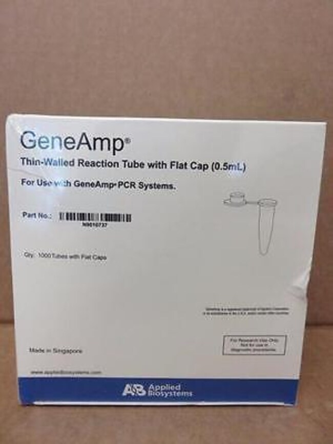 Applied Biosystems™ GeneAmp™ Thin-Walled Reaction Tube, with Flat Cap ...