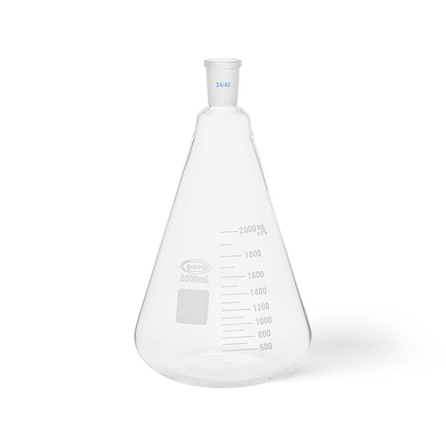 United Scientific Erlenmeyer Flask, 24/40 Joint Capacity (Metric): 2000 ...