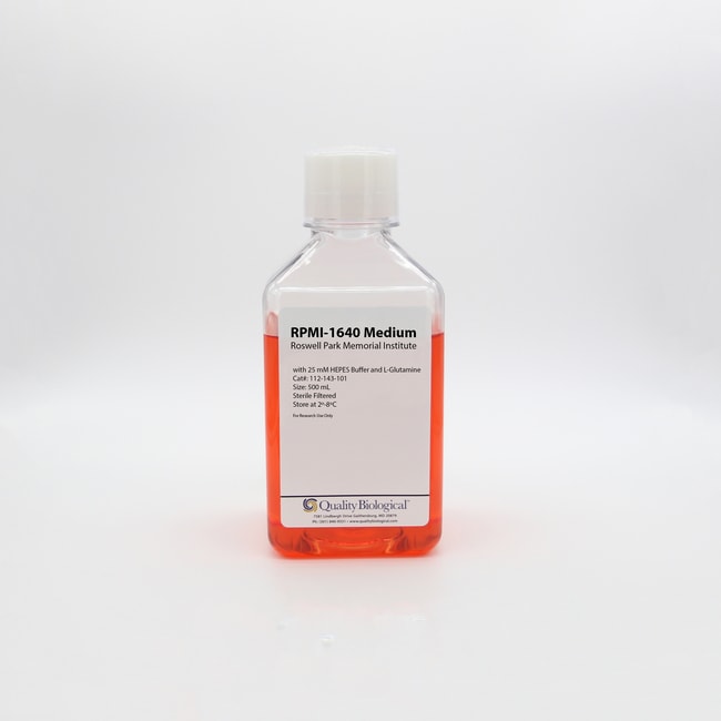 Quality Biological Inc RPMI-1640 Medium with 25 mM HEPES Buffer and L-Glutamine | Fisher Scientific