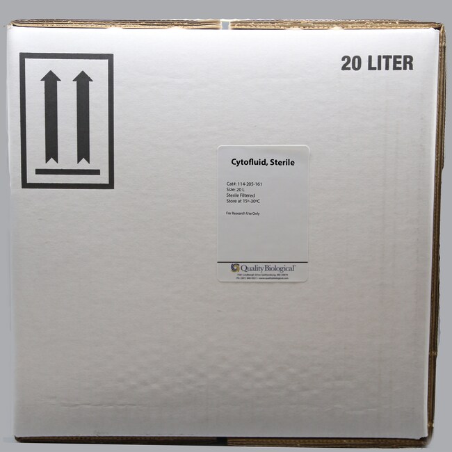 Quality Biological Inc Cytofluid 20L, Quantity: Each of 1 | Fisher ...