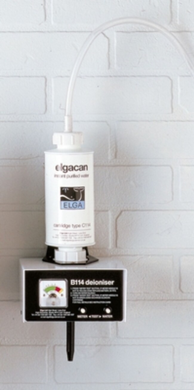 Elga B114 Disposable Deioniser Inlet Pressure maximum Bar Or PSIG