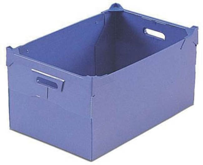 Manutan 14 ltr self assembly storage box. Blue, Quantity: Each | Fisher ...