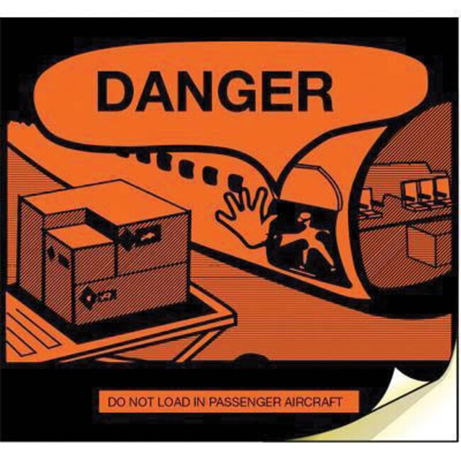 Manutan Danger do not load symbol IATA/ICAO labels, 135mm x 125mm ...