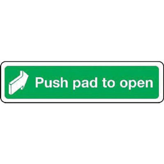 Manutan Push pad to open sign. 300 x 70mm. Stoved aluminiu, Quantity ...
