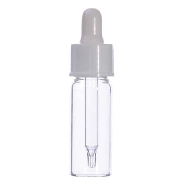 Fisherbrand™ Type 1 Clear Glass Vials, with White Dropper Assembly ...