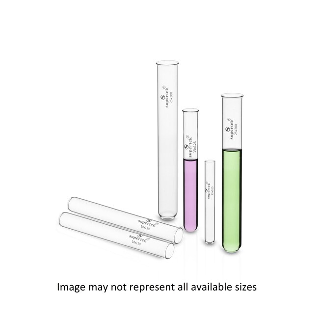 Supertek Glass Test Tubes with Fire Polished Rims:Tubes:Test Tubes ...