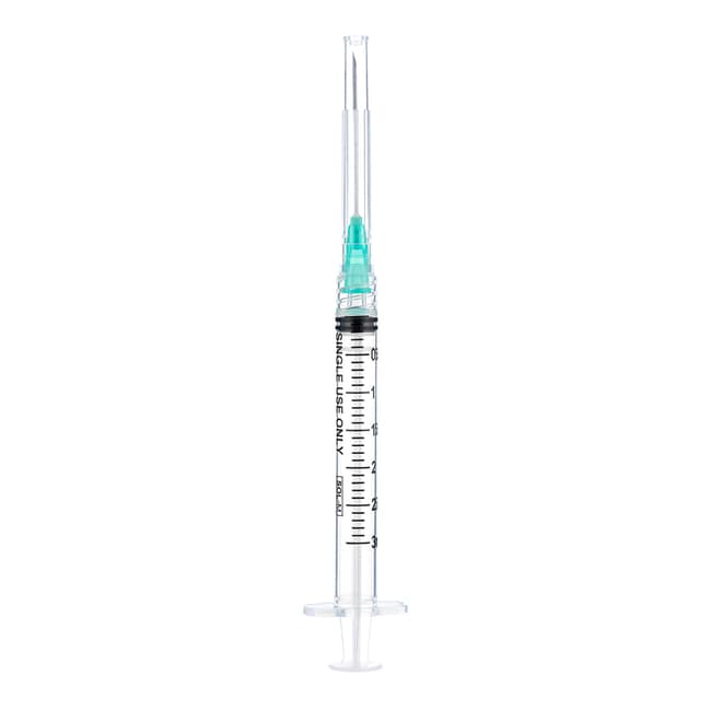 Sol-M Standard Syringe with Fixed Hypodermic Needle Needle Gauge: 21 G ...