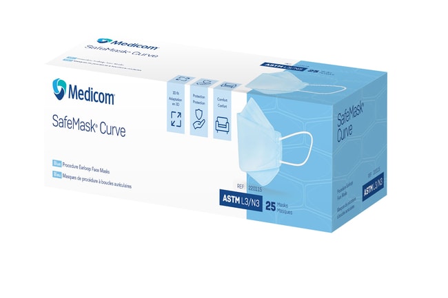 Medicom SafeMask Curve Procedure Mask SafeMask™ Curve, Blue:Personal ...