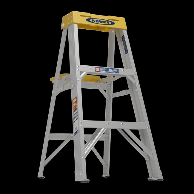 Werner Type IA Aluminum Step Ladder with Pail Shelf Werner Aluminum ...