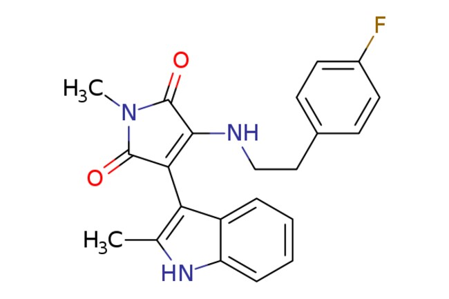eMolecules 3-((4-Fluorophenethyl)amino)-1-methyl-4-(2-methyl-1H-indol-3-yl)-1H-pyrrole-2,5-dione ...