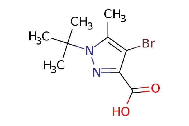 eMolecules 4-Bromo-1-tert-butyl-5-methyl-1H-pyrazole-3-carboxylic acid | Fisher Scientific