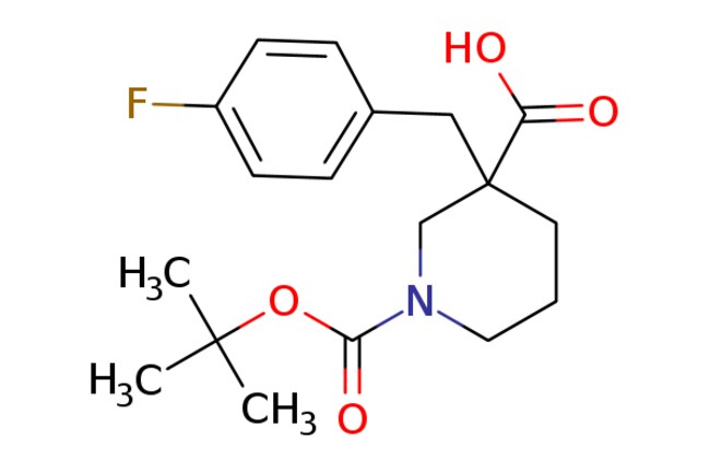 eMolecules 1-[(TERT-BUTYL)OXYCARBONYL]-3-(4-FLUOROBENZYL)PIPERIDINE-3-CARBOXYLIC | Fisher Scientific