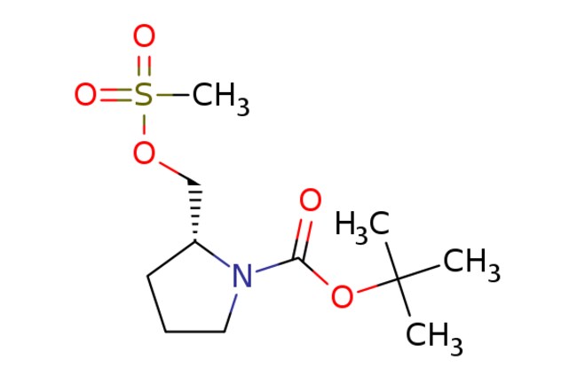 eMolecules tert-Butyl (2R)-2-[(methanesulfonyloxy)methyl]pyrrolidine-1-carboxylate | Fisher ...