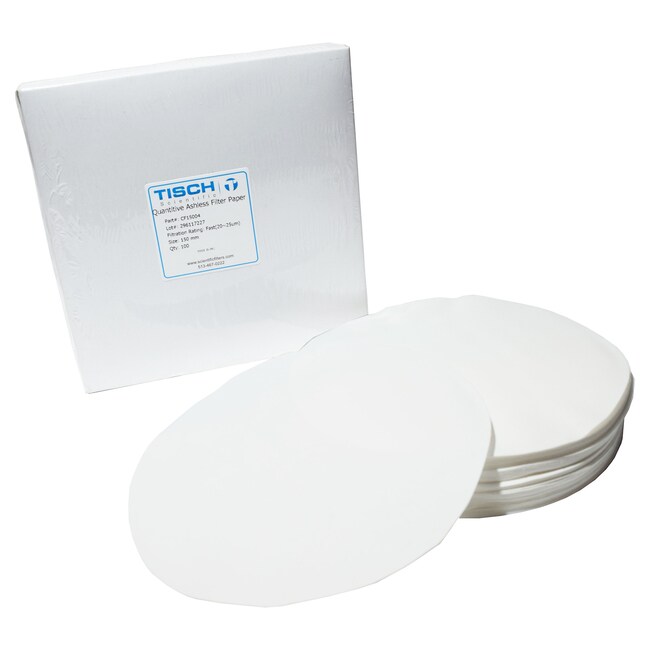 Tisch Scientific Quantitative Ashless Filter Paper, Fast, 20-25 um ...