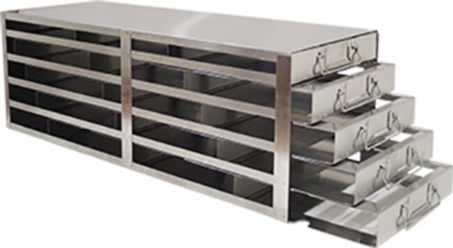 Alkali Scientific Upright Stainless Steel Freezer Drawer Rack for 2 ...