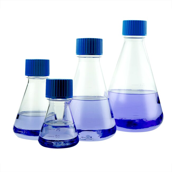 Alkali Scientific 3000mL (3L) Erlenmeyer Flask with Vented Cap and Flat ...
